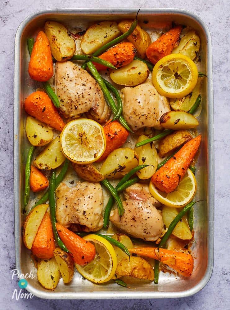 Lemon And Garlic Chicken Tray Bake Pinch Of Nom Lemon And Garlic Chicken Tray Bake Pinch Of Nom